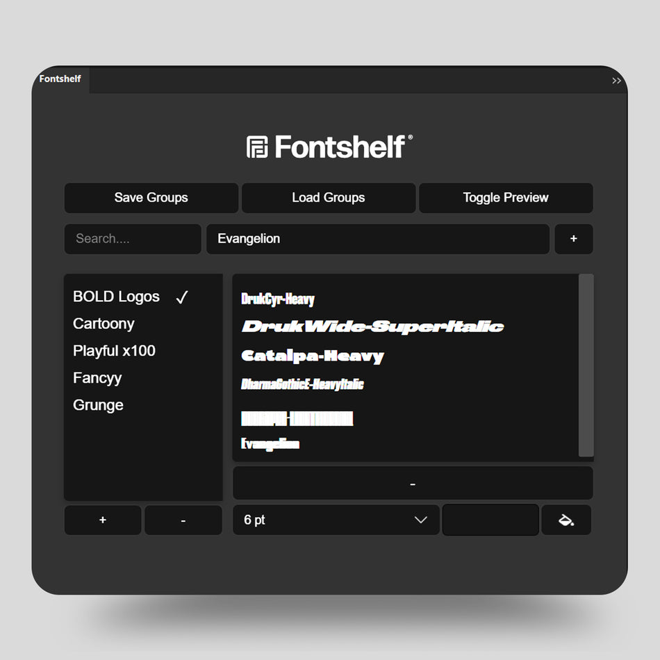 Fontshelf - Group Your Fonts In Photoshop & Illustrator